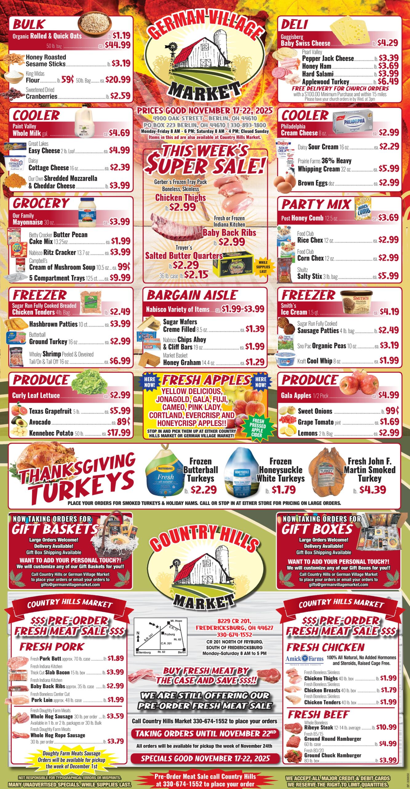 Weekly Specials November 17-22, 2025 - German Village Market